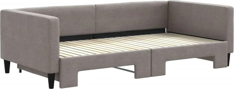 Válenda s přistýlkou taupe 100 x 200 cm textil 3196586
