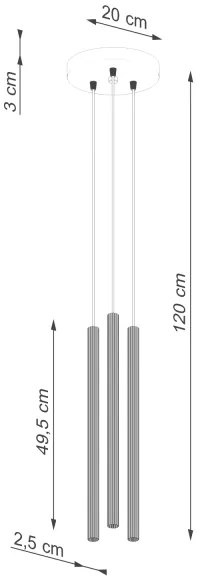 Sollux SL.1340 - Lustr na lanku ARCHE 3xG9/8W/230V bílá