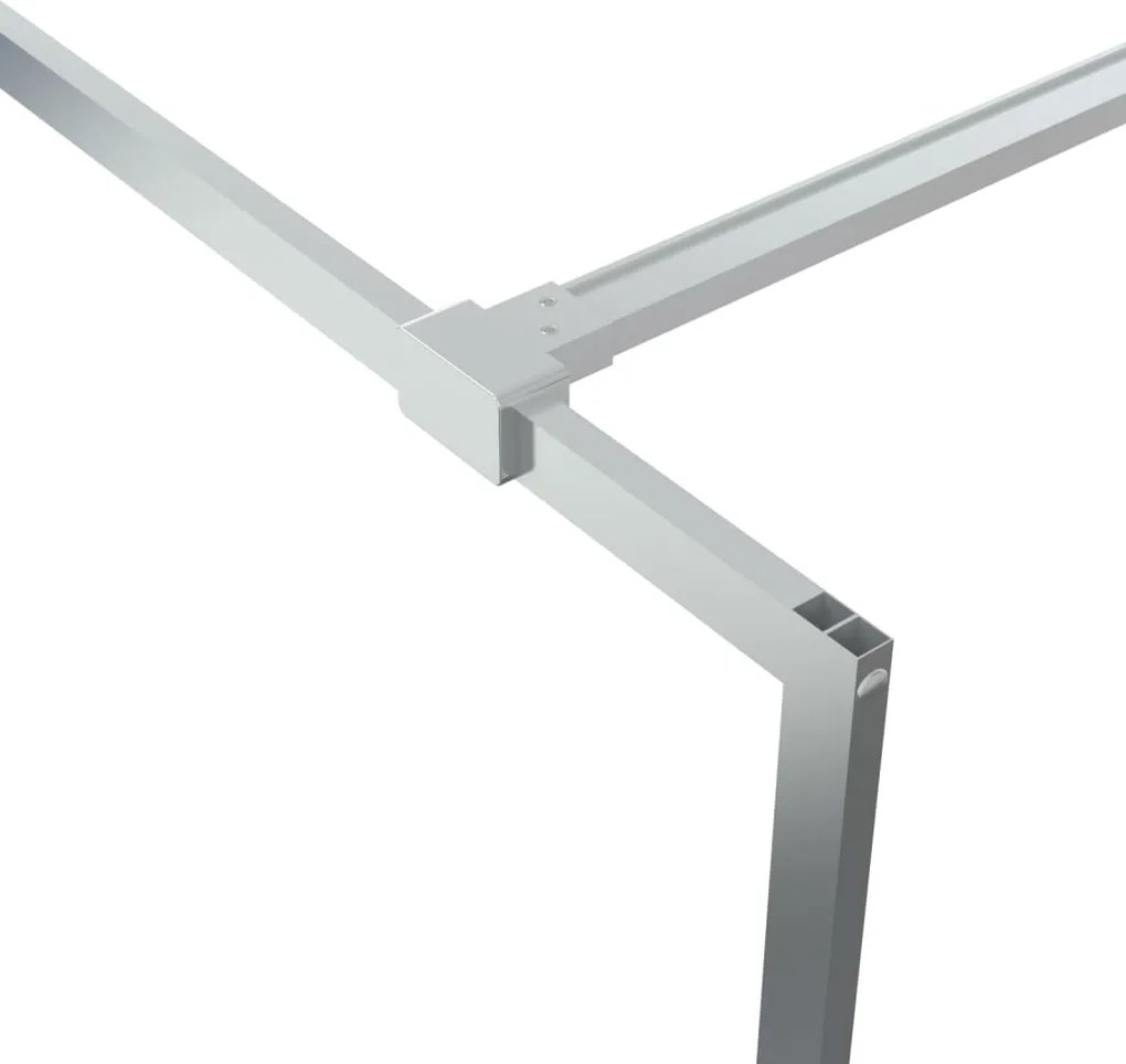 Sprchová zástěna walk-in stříbrná 90 x 195 cm čiré ESG sklo 152116