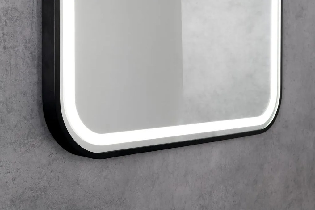 Sapho CETIS zrcadlo s LED osvětlením 60 x 80 cm černá mat CT080