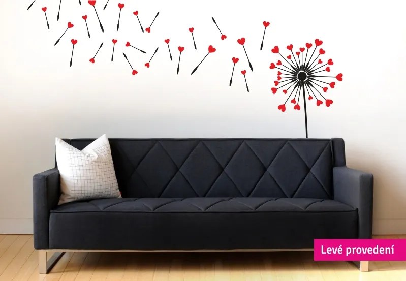 WALLVINIL Samolepky na zeď - Pampeliška 2012 Barva: Tyrkysová, Velikost: 120x50 cm, Pravá / Levá: LEVÁ (rostlina je nakloněna doleva)