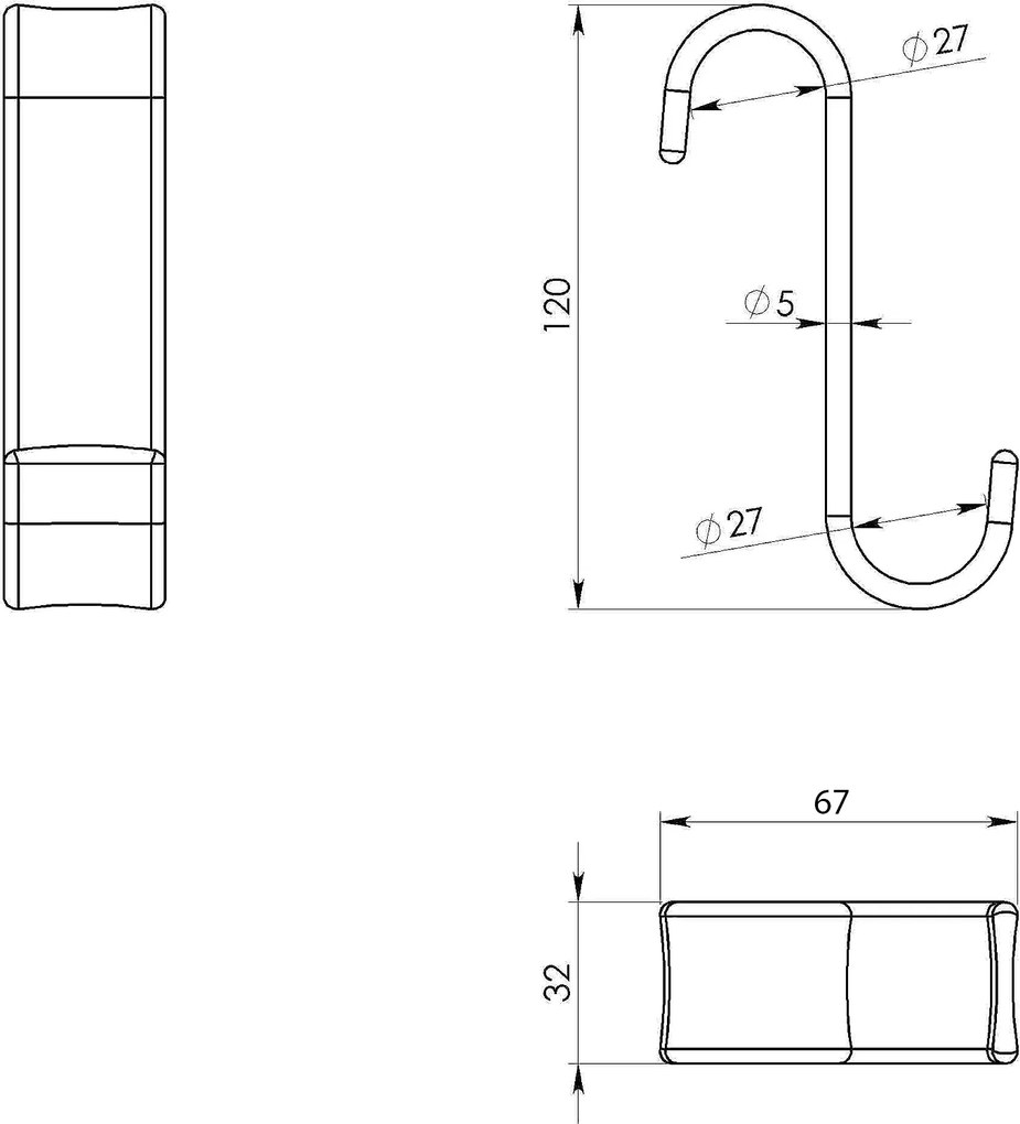 Gedy Gedy, Háček na topné těleso, termoplast, čirá, 202500
