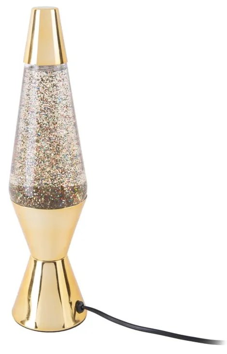 Stolní lampa ve zlaté barvě s glitry Leitmotiv Glitter, výška 37 cm