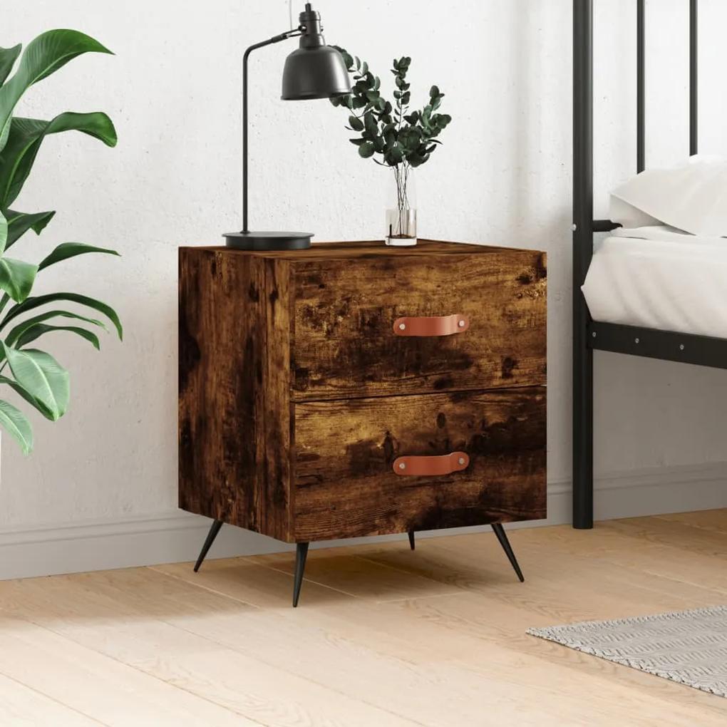 vidaXL Noční stolek 40 x 35 x 47,5 cm kompozitní dřevo [827258] Barva: bílá s vysokým leskem