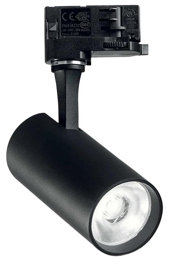 Ideal Lux Nastavitelný kompaktní LED reflektor FOX 15W, CRi 80 Teplota světla: 4000 K, Barva materiálu: černá