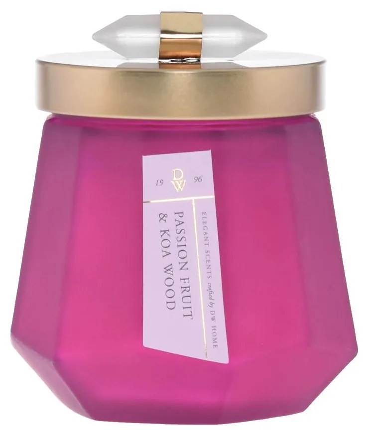 dw HOME Vonná svíčka Passion Fruit & Koa 374 g, růžová barva, sklo, vosk