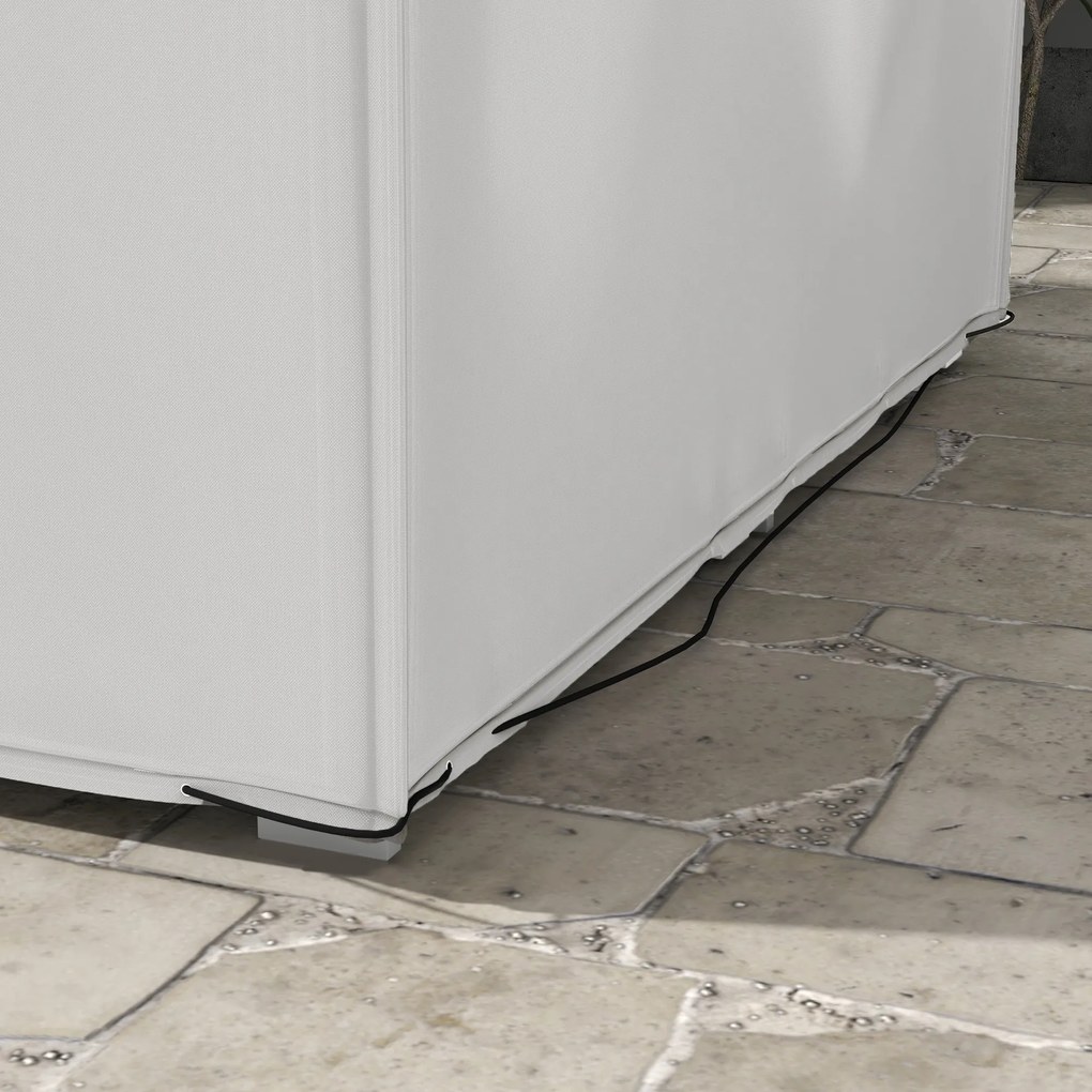 Outsunny Ochranný kryt pro zahradní nábytek Zimní nepromokavý kryt Anti-UV plachta 600D Oxford 210 x 140 x 80 cm Šedá barva