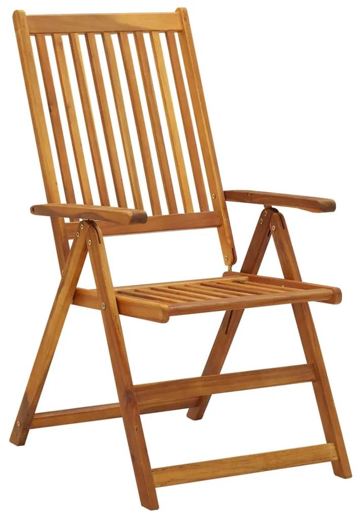Skládací zahradní židle s poduškami 3 ks masivní akáciové dřevo,  3064098