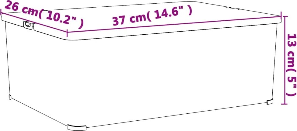 Plastové úložné boxy 6 ks 10 l stohovatelné 3189187