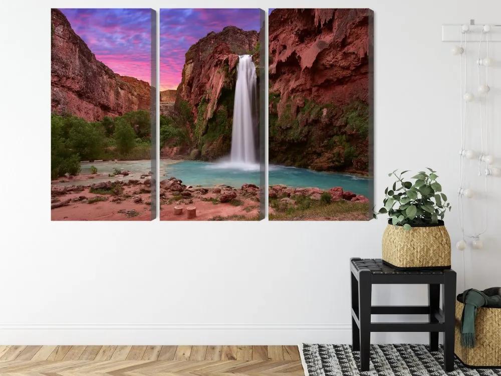 Vícedílný obraz Vodopády Havasupai Nedostatek Nedostatek Přírodní plátno 150x100