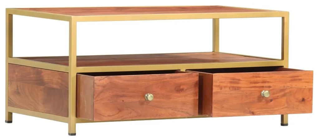 Konferenční stolek 90 x 50 x 40 cm masivní akáciové dřevo - Default Title