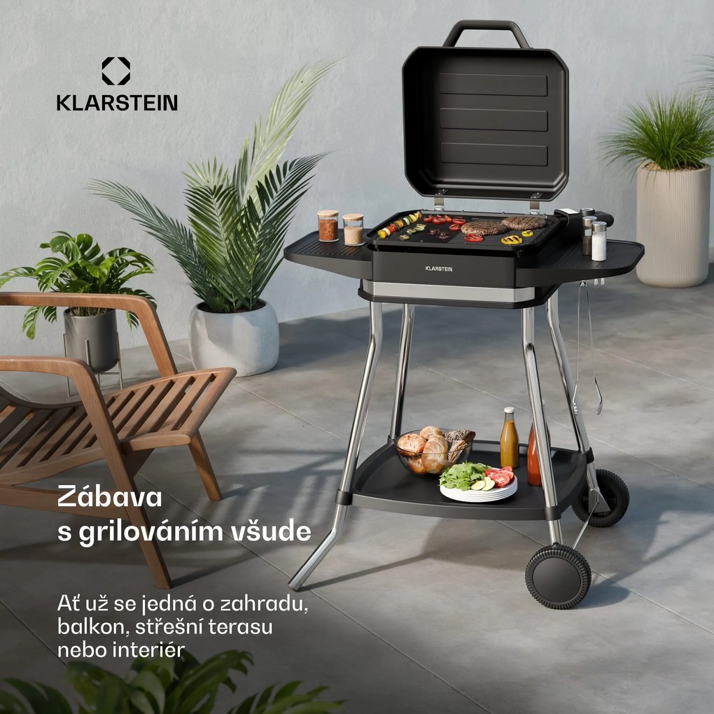 Klarstein Gatsby Elektrický gril, Vnitřní i venkovní použití, 3050 W, EasyGrill Concept, Až 240 °C