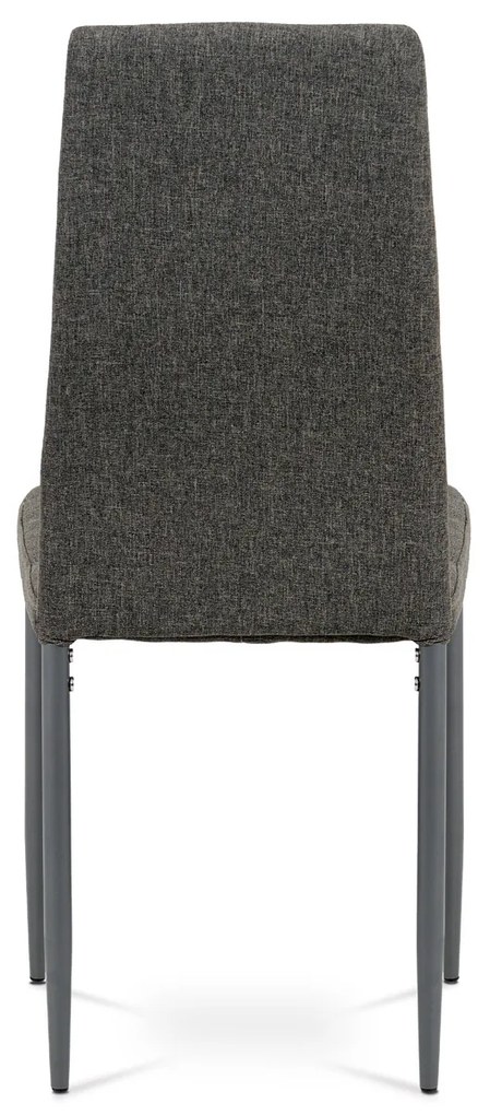Autronic - Jídelní židle, potah šedá látka, kov antracitový matný lak - DCL-397 GREY2