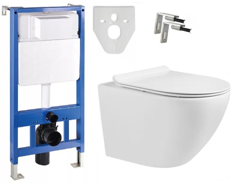 Závěsný set Mexen Fenix + WC LENA Rimless 48 x 36 cm + pomalu padající deska Slim, 60100 + 30224000