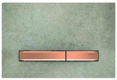 Geberit Sigma50 - Ovládací tlačítko pro 2 množství splachování, dekor betonu/červené zlato 115.670.JV.2