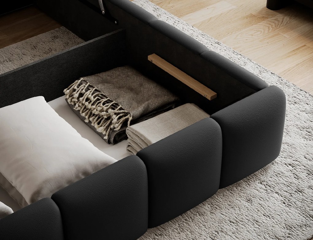 Postel Edvige + Dřevěný rám + Standardní zdvih + kontejner 160x200