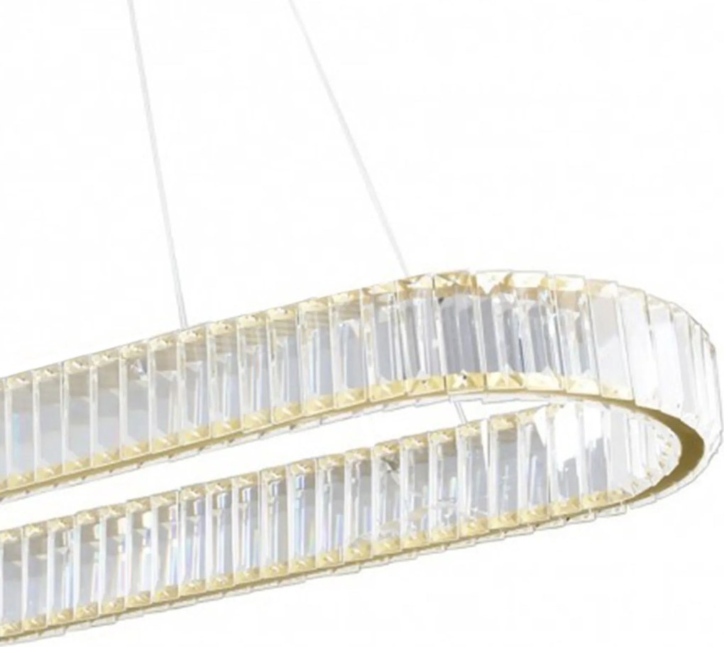 Toolight Toolight, LED stropní svítidlo 100x30 cm, 22W, APP1508-CP, zlatá matná, OSW-06971
