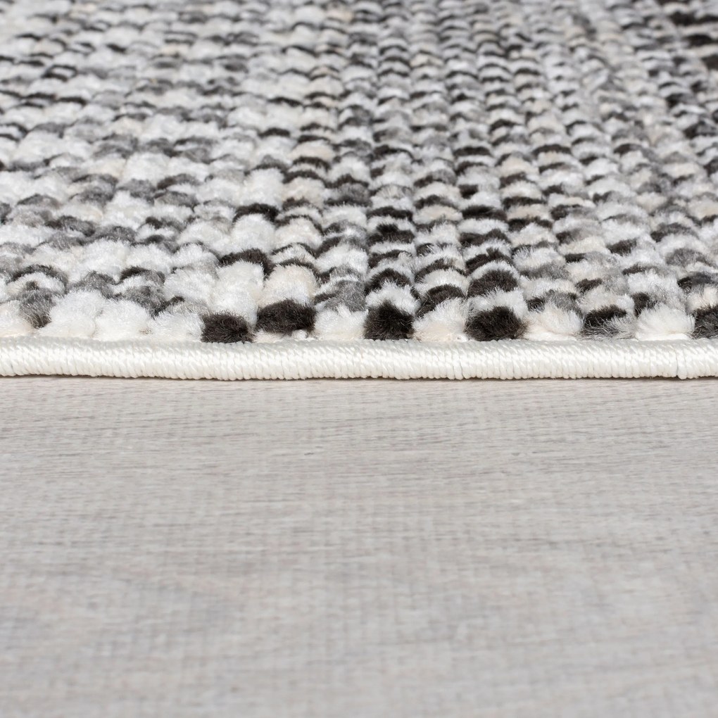 Flair Rugs, Kusový koberec Santiago Camino Black/White, 240x320, černobílá, ložnice