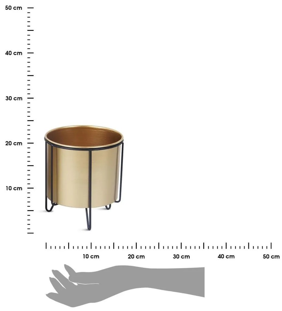 Zlatý květinový stojan Swen 19,5 cm