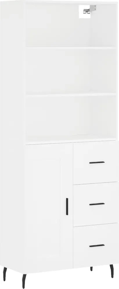 Skříň highboard bílá 69,5 x 34 x 180 cm kompozitní dřevo 3190037