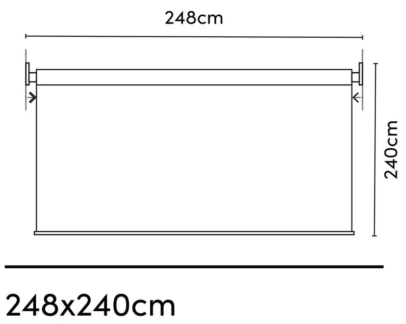 Platinum Roleta coolfit 250 cm Barva: Slonová kost, Rozměr: 2,48x2,4m