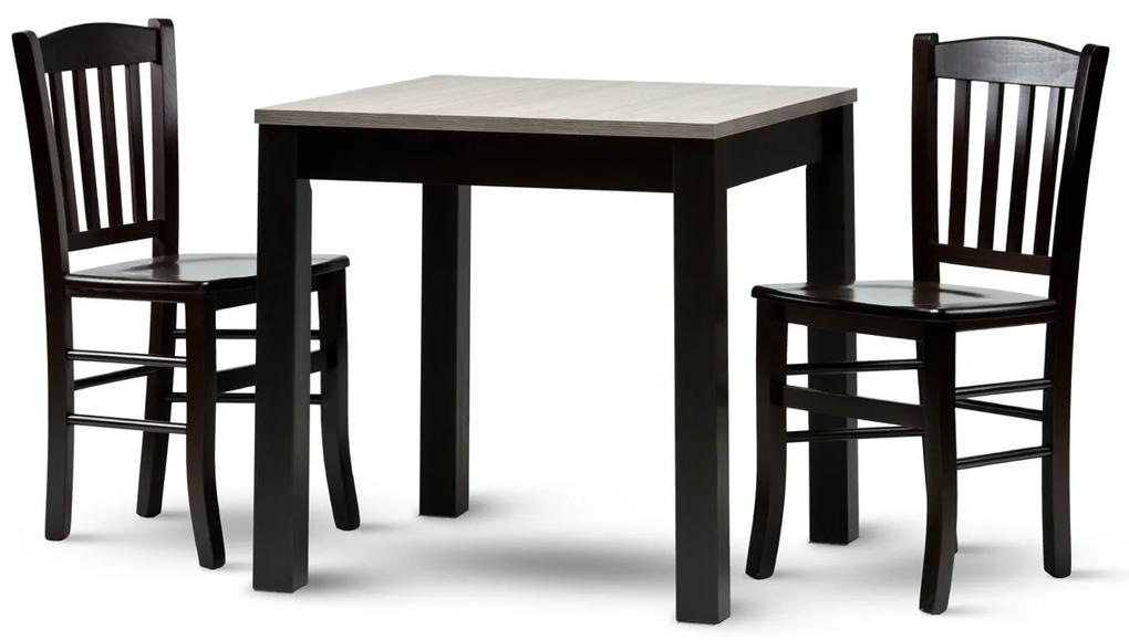 Stima Jídelní stůl CASA Mia variant | Délka stolu: 120,Odstín: bílá-tm.hnědá,Rozklad: Bez rozkladu