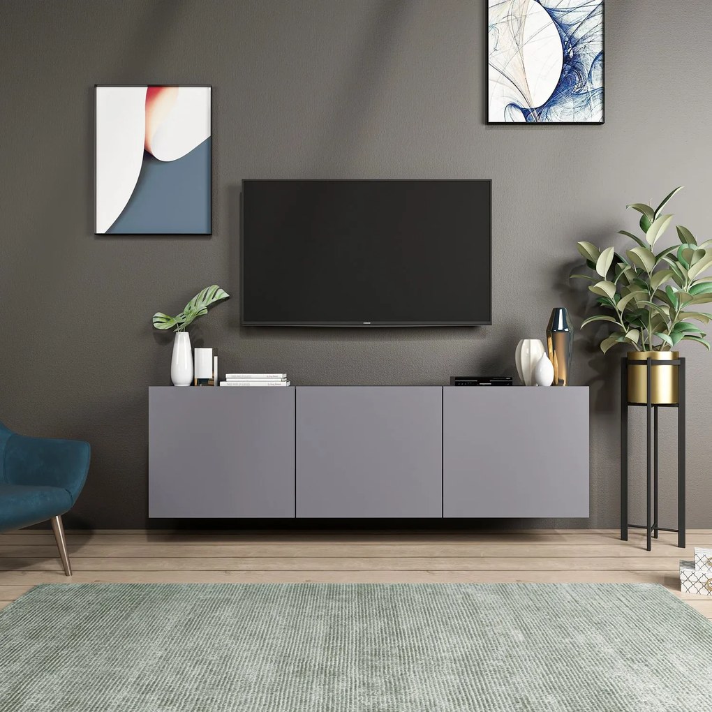 Kalune design TV stolek WHITE antracitový
