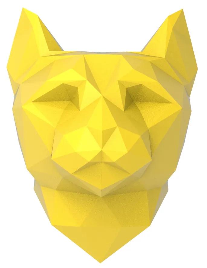 POLLY – Geometrický háček – Kočka Barva: Oranžová, Typ: se samolepkou 3M, Varianta: Kompletní produkt
