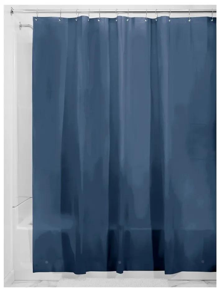 Modrý sprchový závěs iDesign PEVA, 183 x 183 cm