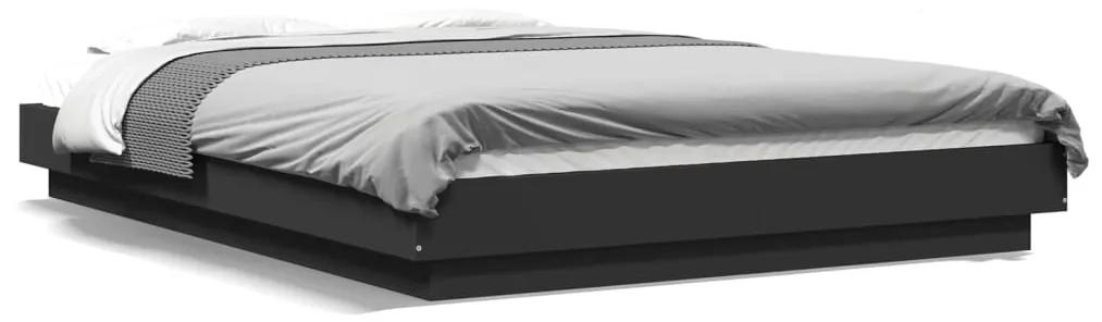 Rám postele s LED osvětlením černý 140x200 cm kompozitní dřevo,  3281099