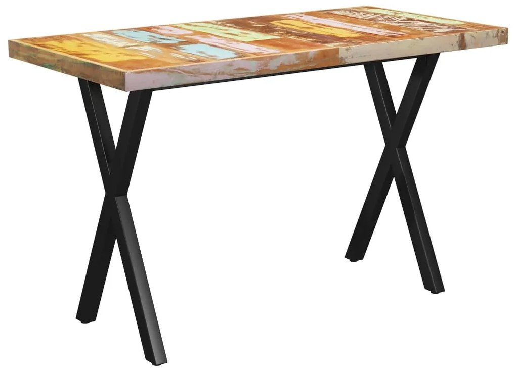 3055797 vidaXL Jídelní stůl nohy ve tvaru X 140 x 70 x 77 cm recyklované dřevo