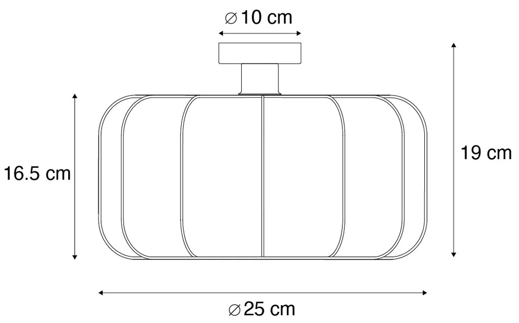 Japandi stropní svítidlo bílé 25 cm - Madleine