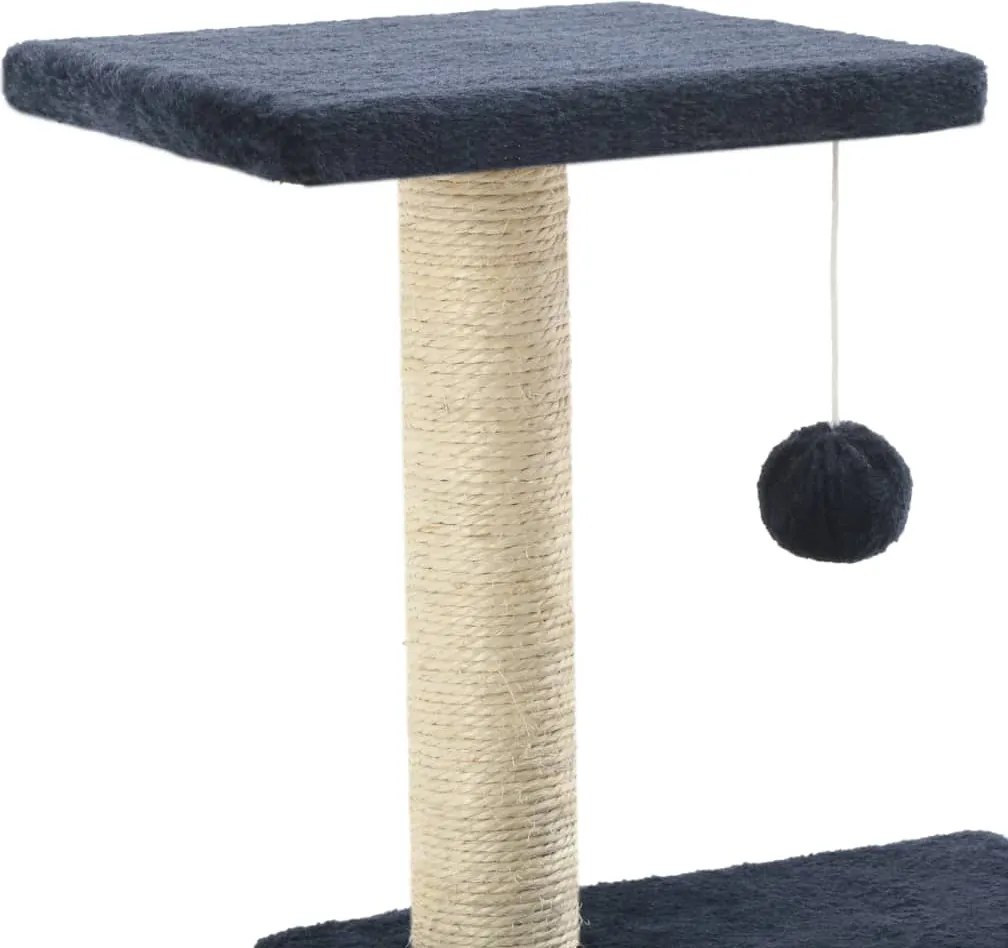 Škrabadlo pro kočky se sisalovými sloupky 65 cm tmavě modré 170550