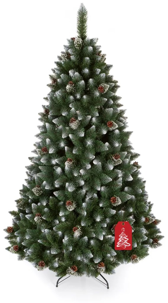 Vánoční stromeček Borovice s bílými konečky 2D 180 cm