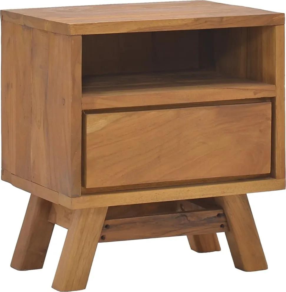 vidaXL Noční stolek 40 x 30 x 45 cm masivní teakové dřevo [326120]