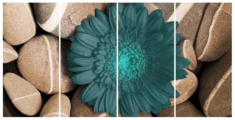 Obraz krásného modrého květu (160x80 cm), 40 dalších rozměrů