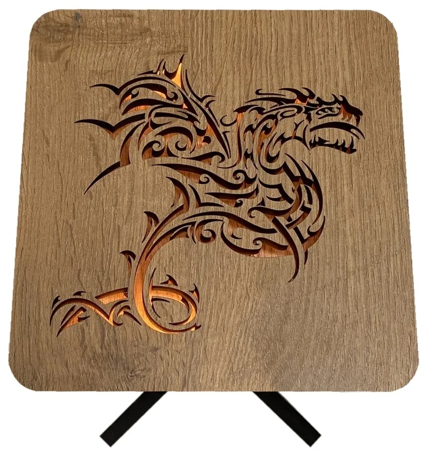 Li-Go "Drak" lampa 19x19cm provedení povrchu: dub světlý
