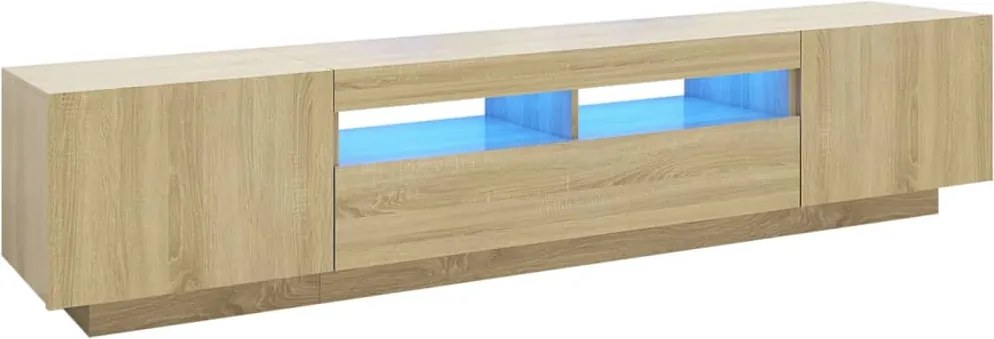 TV skříňka s LED osvětlením dub sonoma 200 x 35 x 40 cm 3081909