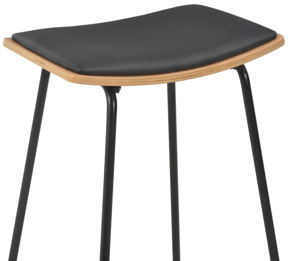 Barové stoličky 2 ks černé umělá kůže,  280078