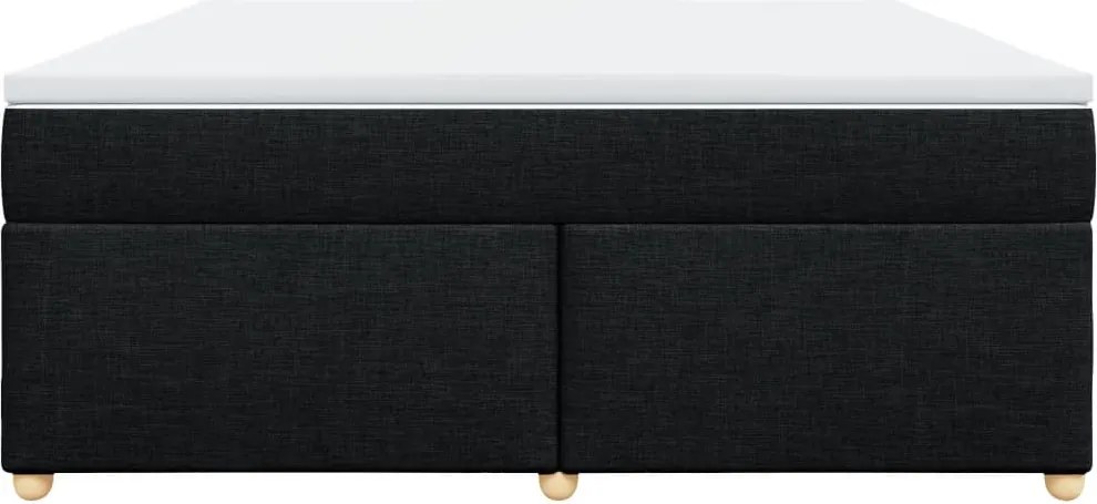 Box spring postel s matrací černá 180x200 cm textil 3285396