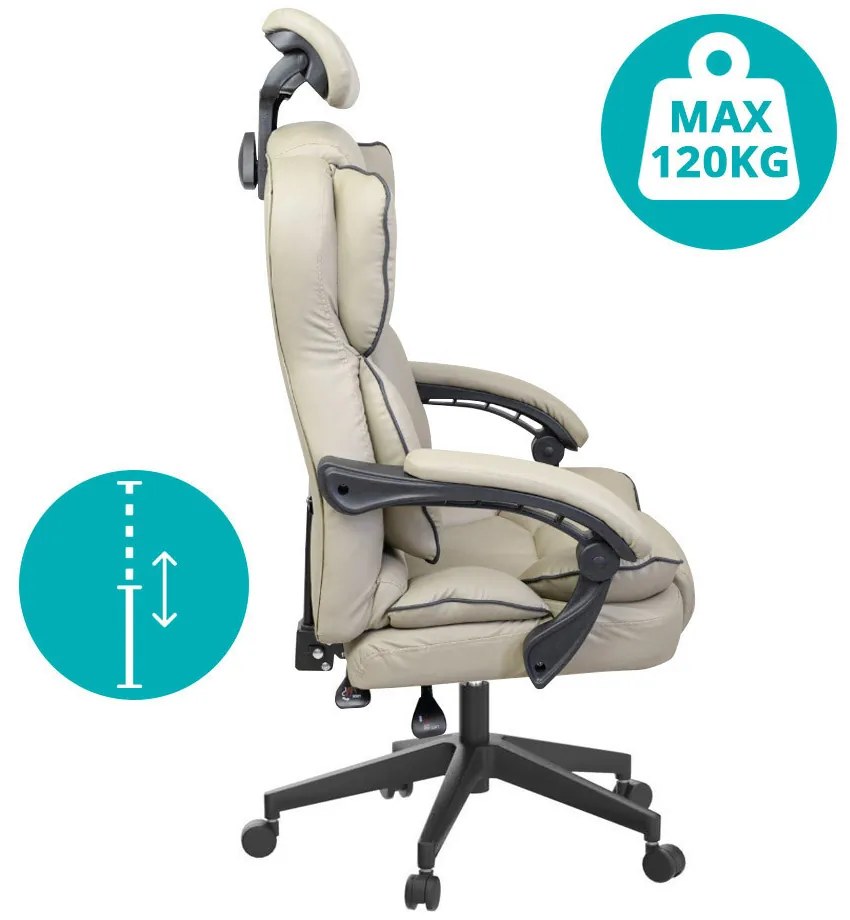 Ředitelská otočná židle LUX, ve více barvách-šedá