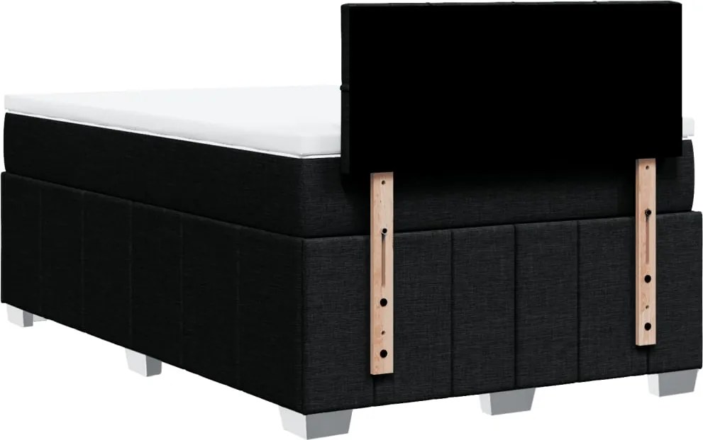 Box spring postel s matrací černá 120x190 cm textil 3287009