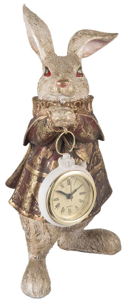 Stolní hodiny Králík- 14*13*25 cm