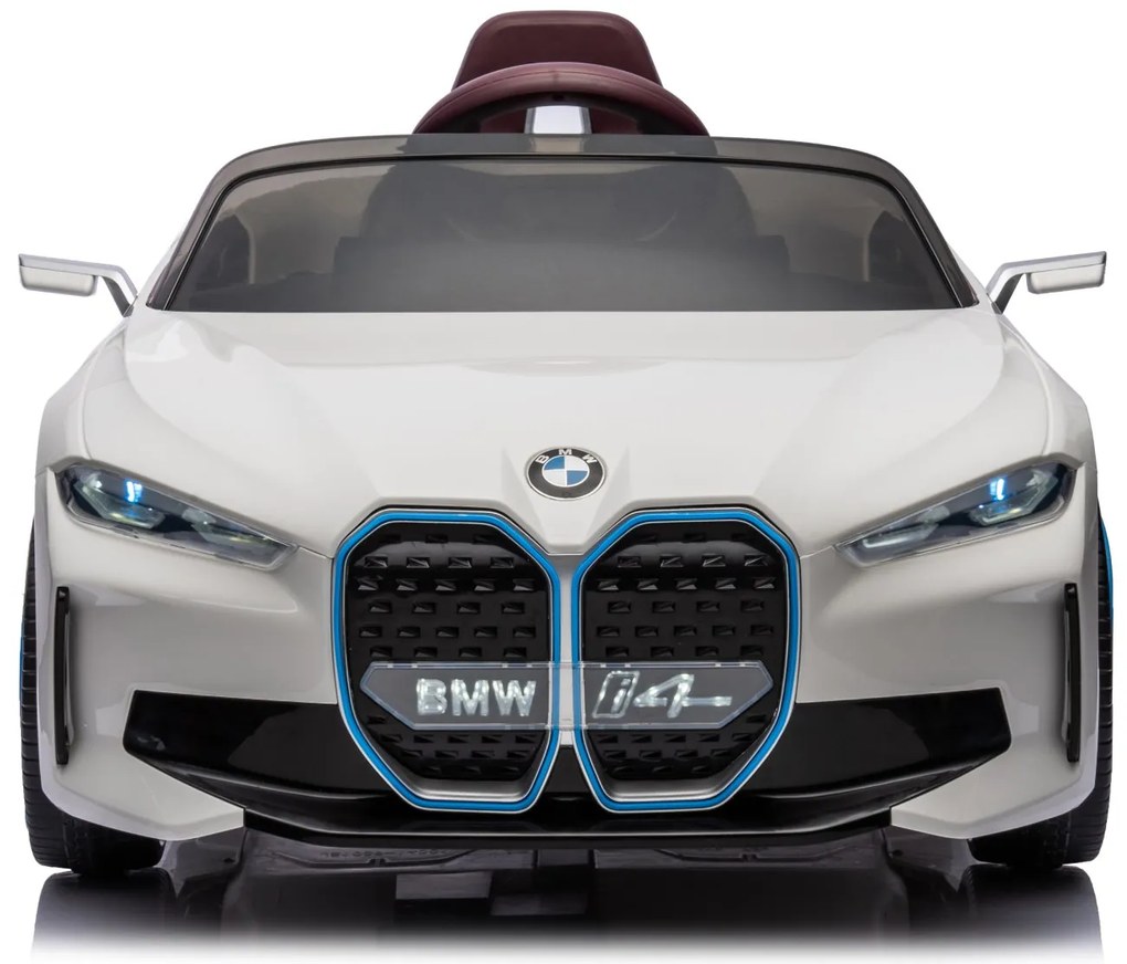 Dětské elektrické autíčko s dálkovým ovládáním BestBerg BBCC-20W – BMW i4 / nosnost 30 kg / Li-Ion baterie / bílá