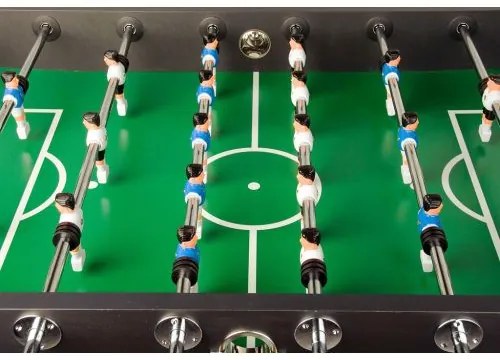 GamesPlanet® Profi fotbálek Leeds, 140 x 73 x 87 cm, černý