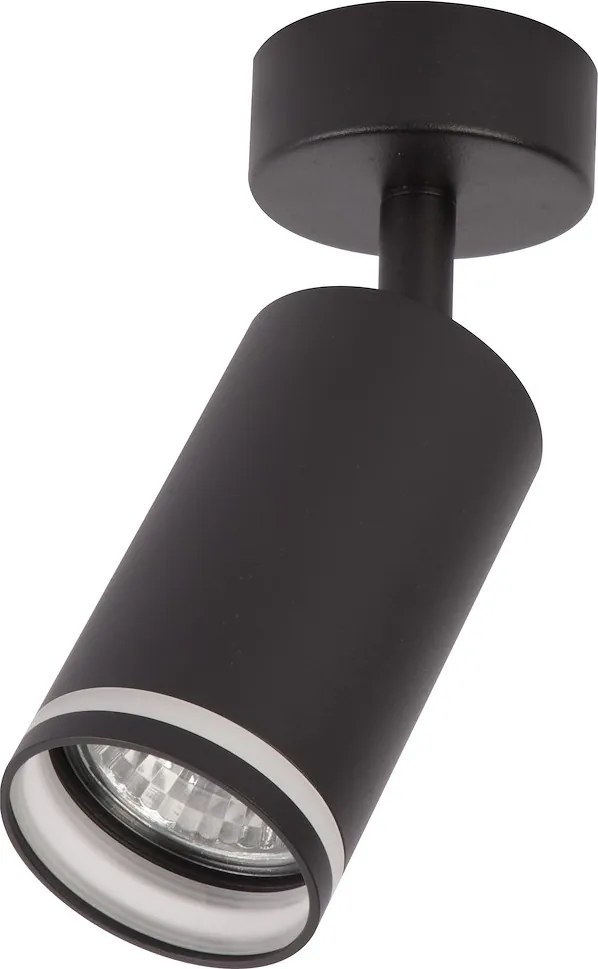 Bodové svítidlo Pipe Ring, 1x černé kovové stínítko, b