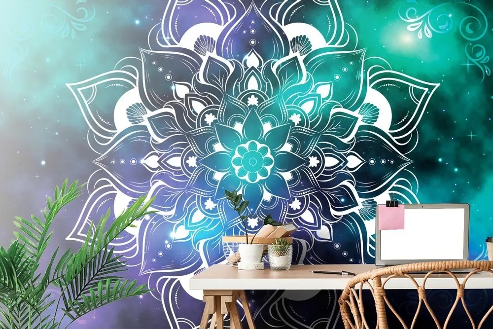 Samolepící tapeta moderní Mandala s orientálním vzorem - 225x150 cm