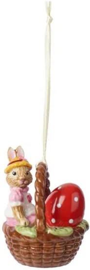 Bunny Tales velikonoční závěsná dekorace, zaječice Anna v košíčku, Villeroy &amp; Boch