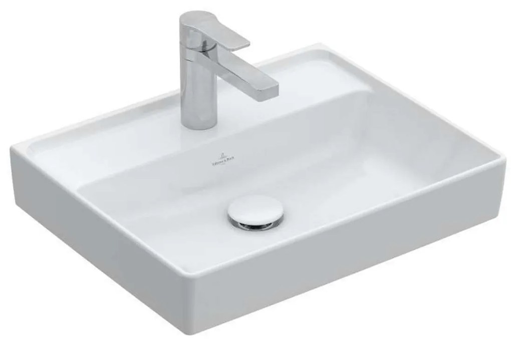 Villeroy & Boch Collaro - Umývátko 50x40 cm, bez přepadu, 1 otvor pro baterii, CeramicPlus, alpská bílá 433451R1