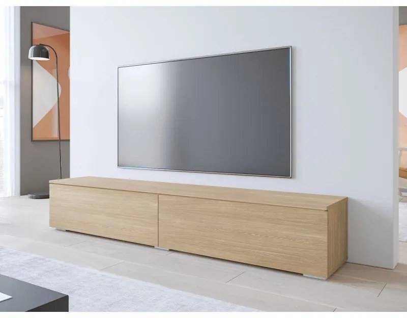 TV stolek Dlone 180, Barva: beton, Osvětlení: osvětlení LED - bílé